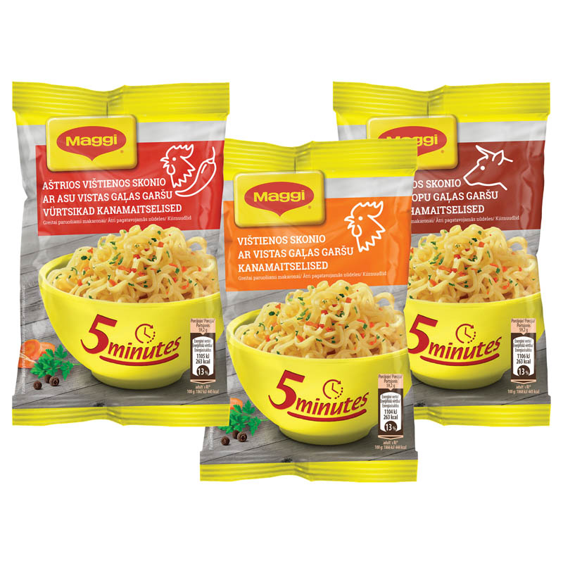 Elvi / ĀTRI PAGATAVOJAMĀS NŪDELES MAGGI